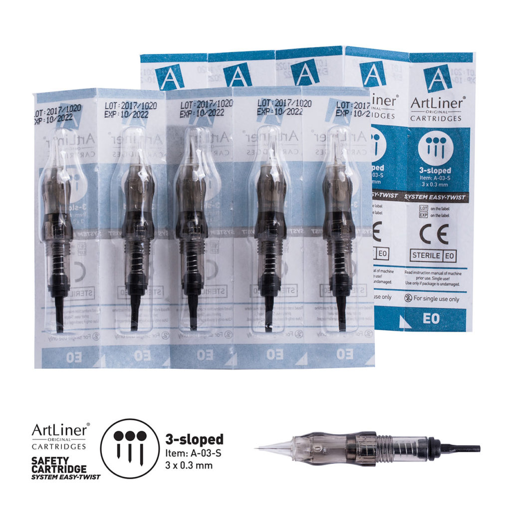 3-sloped PMU needle cartridge – ArtLiner® Permanent Make-Up | PMU ...